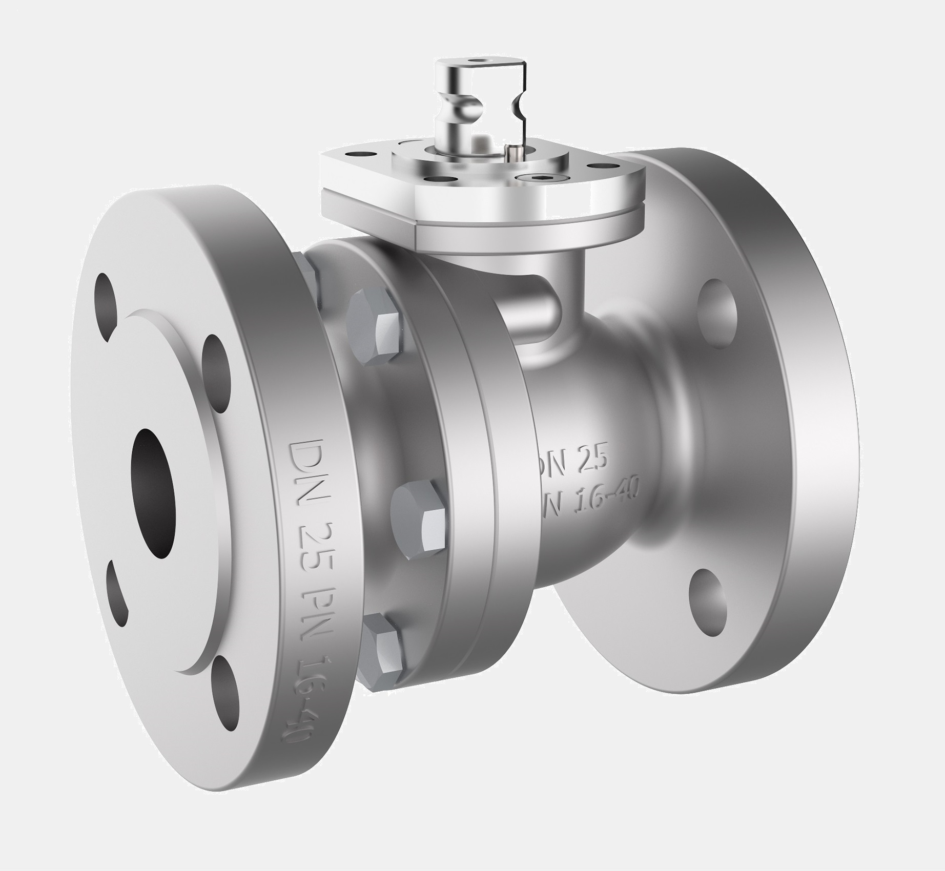 Ball Valve PN40 DIN FLANGED 1.4408 Z06 SSSG PN40 - EVAC Valves ...